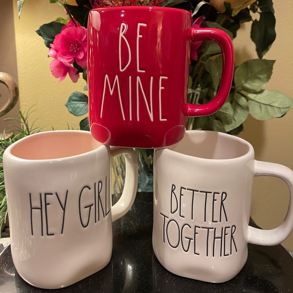 Dining | Valentine Rae Dunn Set Of 3 Mugs | Poshmark